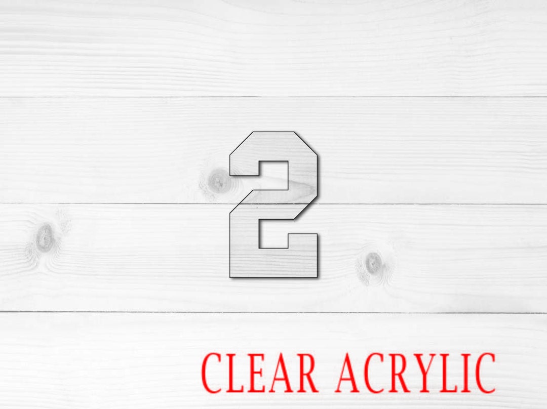 Number 2 Shape, Clear Acrylic Craft Blank, Colored Acrylic Blank - Etsy