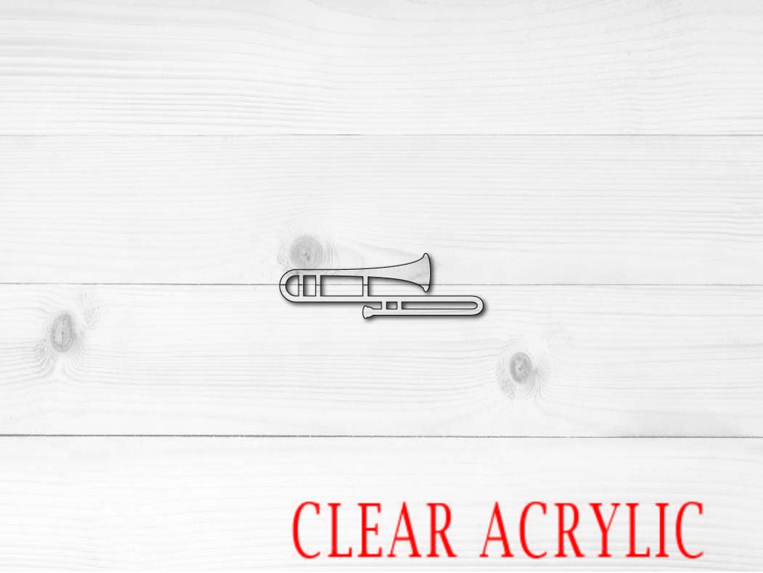 Trombone Shape, Clear Acrylic Craft Blank, Colored Acrylic Blank - Etsy