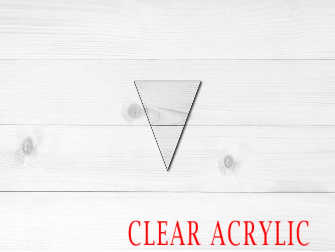 Triangle Bunting Shape, Clear Acrylic Craft Blank, Colored Acrylic ...