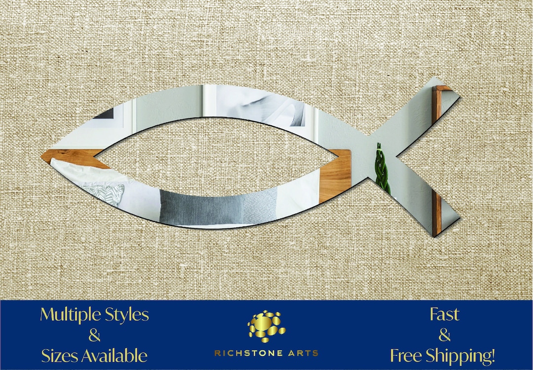Decorative Jesus Fish Shaped Acrylic Mirror | Many Shapes Available - Etsy