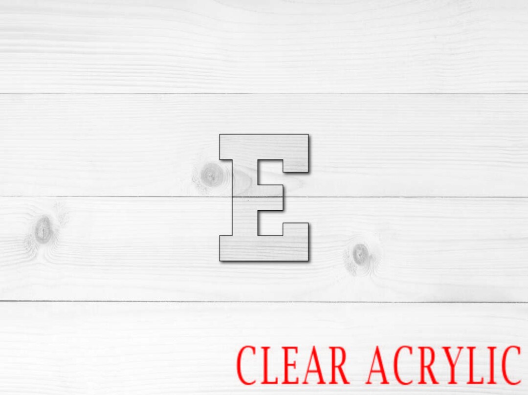 Letter E Shape, Clear Acrylic Craft Blank, Colored Acrylic Blank - Etsy