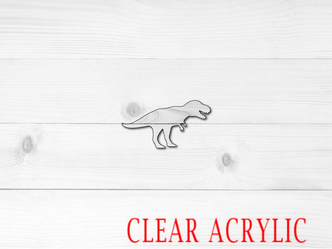 T Rex Shape, Clear Acrylic Craft Blank, Colored Acrylic Blank - Etsy