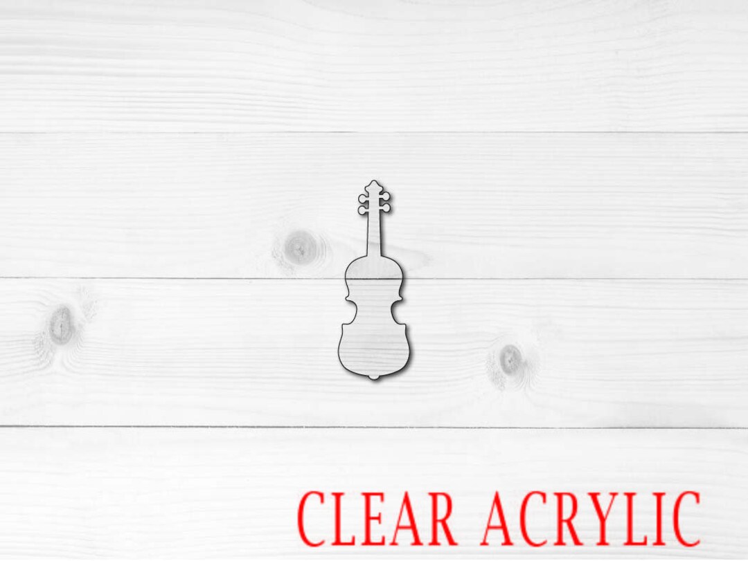 Viola Shape, Clear Acrylic Craft Blank, Colored Acrylic Blank - Etsy