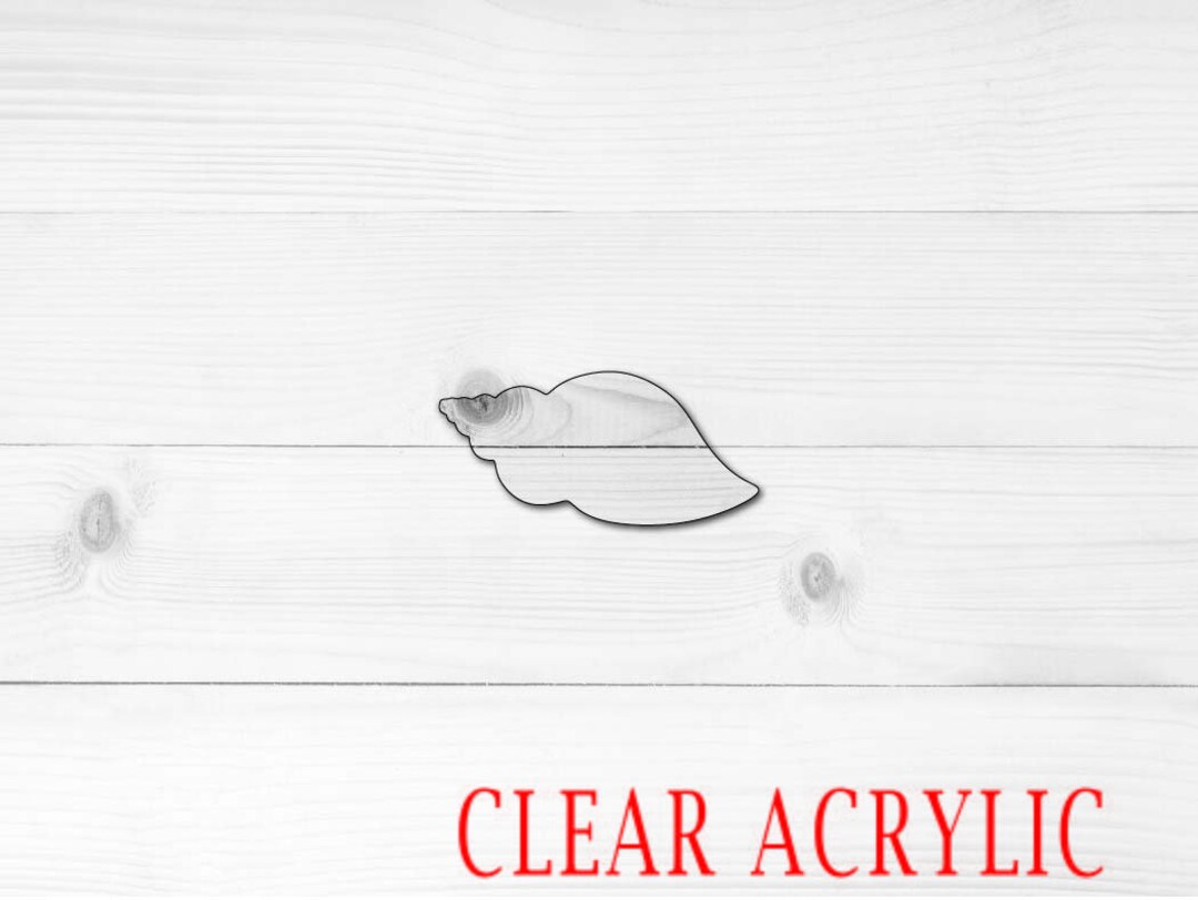 Seashell Shape, Clear Acrylic Craft Blank, Colored Acrylic Blank - Etsy