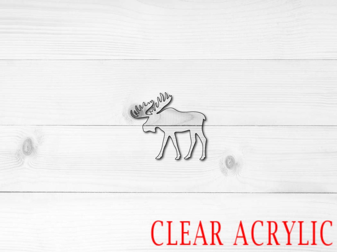 Moose Shape, Clear Acrylic Craft Blank, Colored Acrylic Blank - Etsy