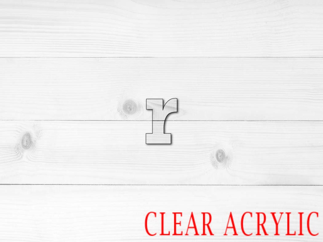Lower Letter R Shape, Clear Acrylic Craft Blank, Colored Acrylic Blank ...