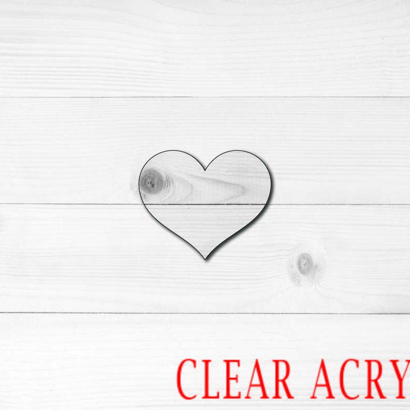 Colored Acrylic Heart - Etsy