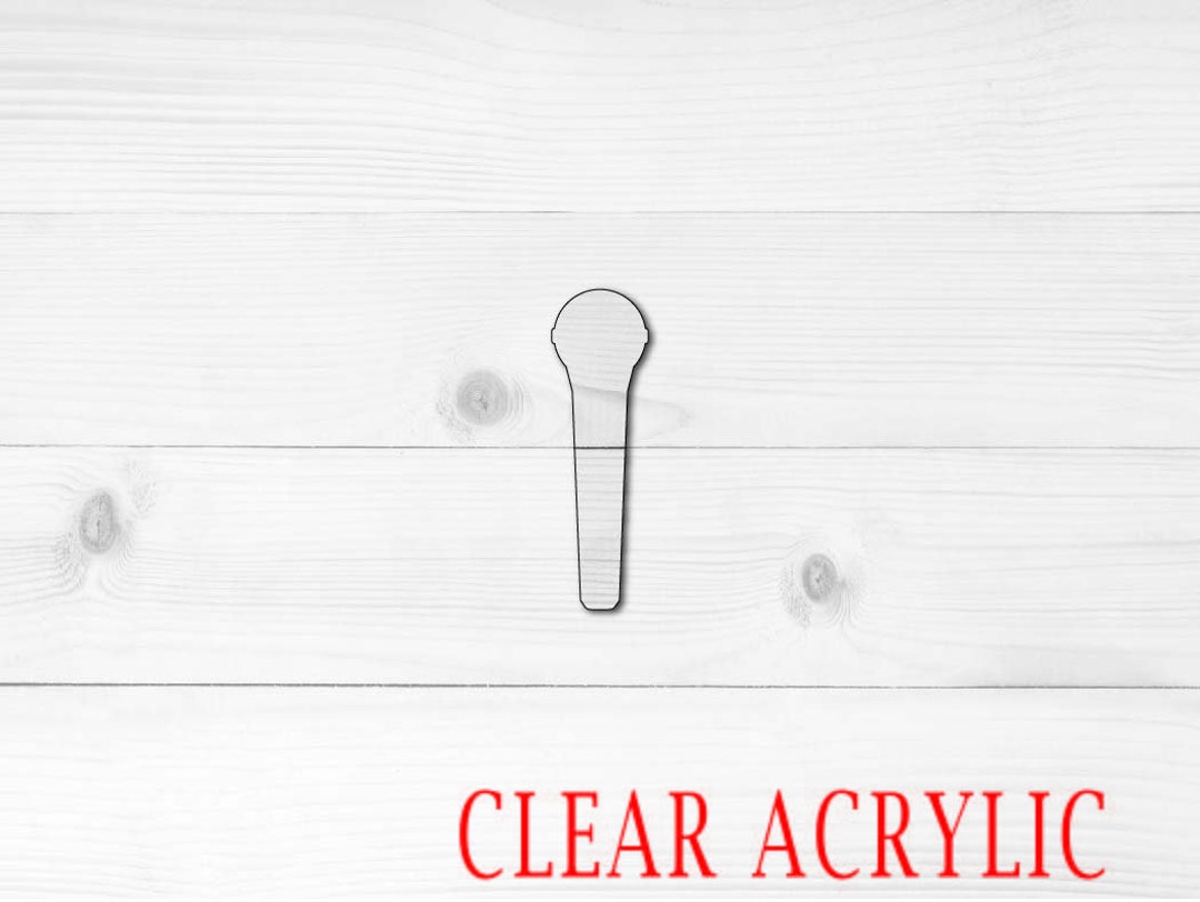 Microphone Shape, Clear Acrylic Craft Blank, Colored Acrylic Blank - Etsy