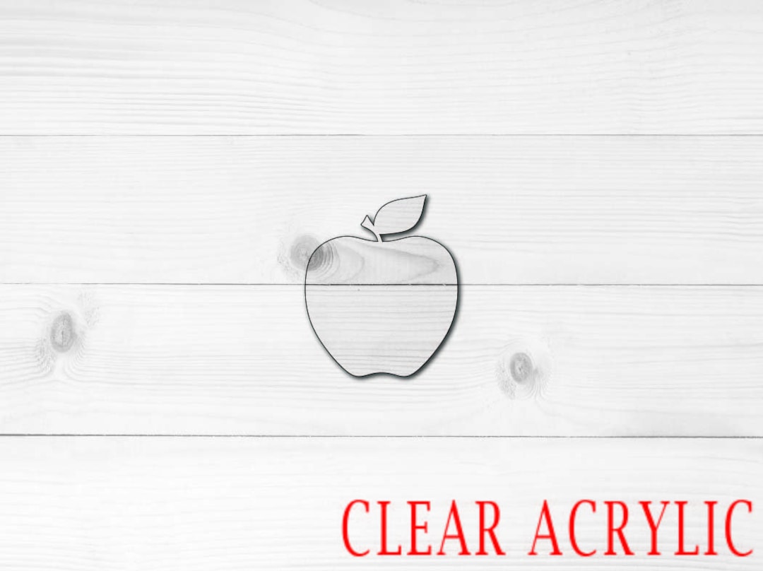 Apple Acrylic Shape, Clear Acrylic Craft Blank, Colored Acrylic Blank ...