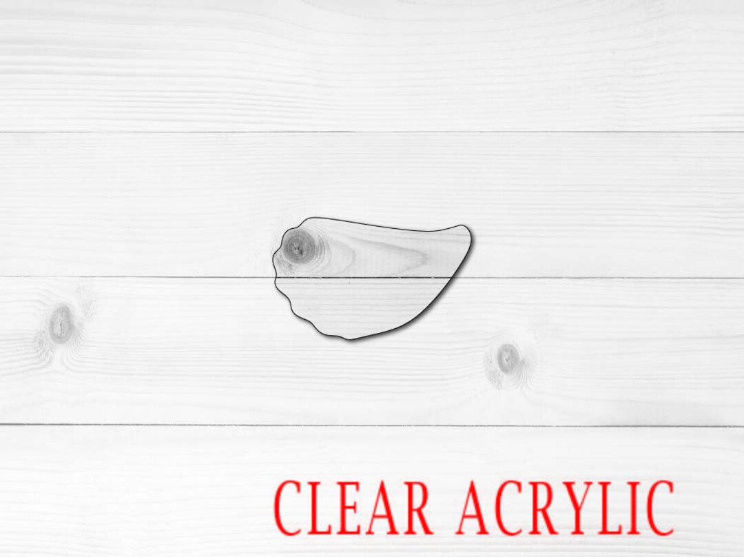 Oyster Shape, Clear Acrylic Craft Blank, Colored Acrylic Blank - Etsy