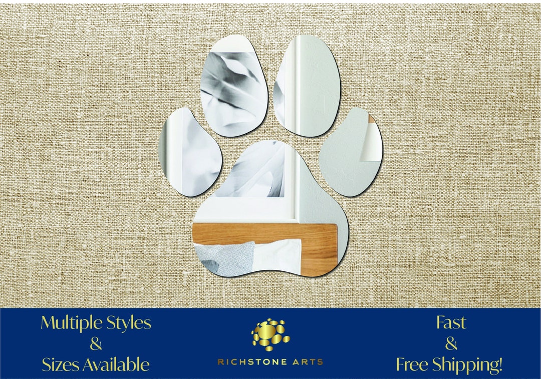 Decorative Dog Paw Shaped Acrylic Mirror | Many Shapes Available - Etsy
