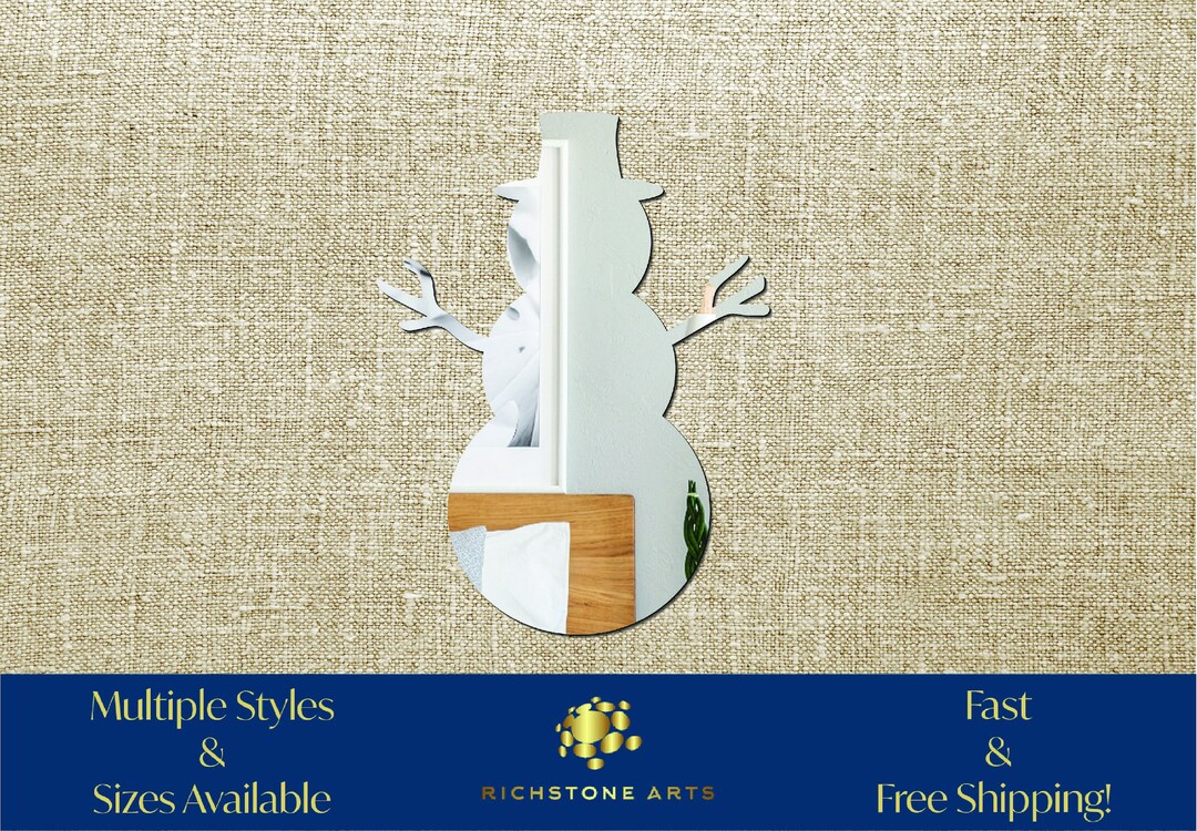 Decoration Snowman Shaped Acrylic Mirror | Many Shapes Available - Etsy