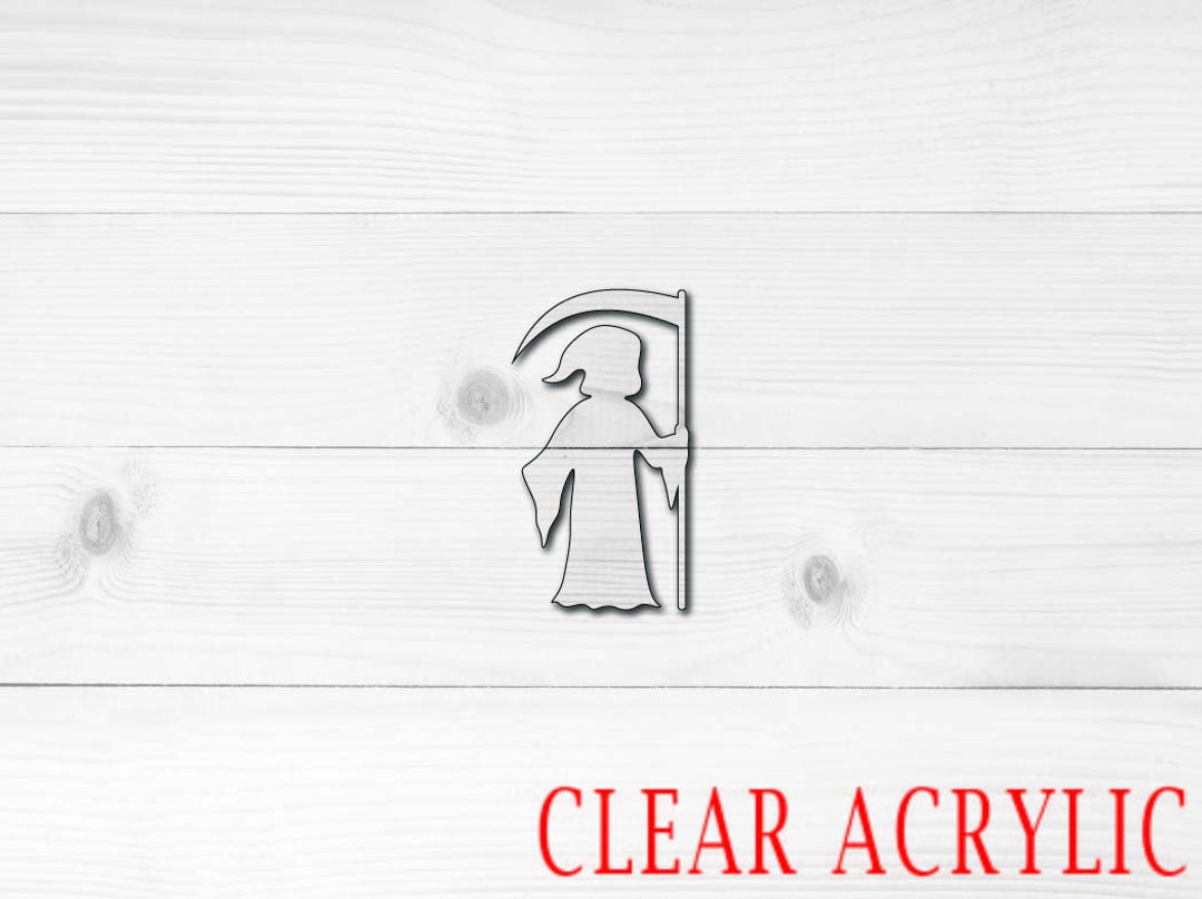 Grim Reaper Shape, Clear Acrylic Craft Blank, Colored Acrylic Blank - Etsy