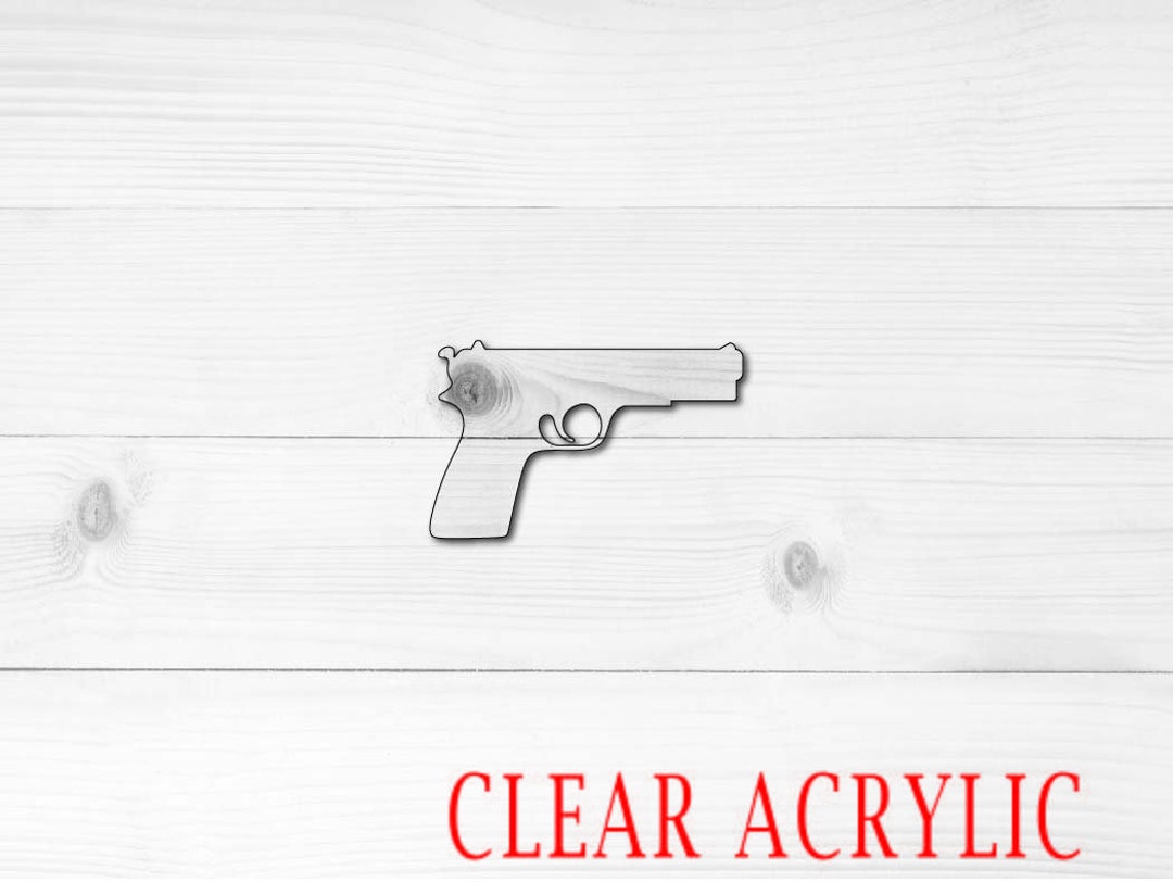 Pistol Shape, Clear Acrylic Craft Blank, Colored Acrylic Blank - Etsy