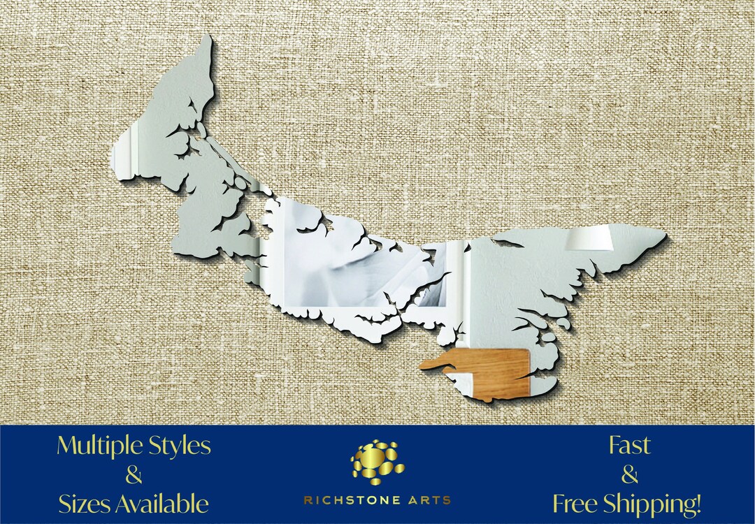 Decorative Prince Edward Island Shaped Acrylic Mirror | Many Shapes ...