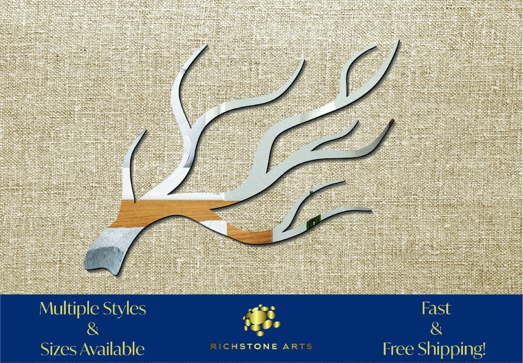 Decorative Tree Branch Shaped Acrylic Mirror | Many Shapes Available - Etsy