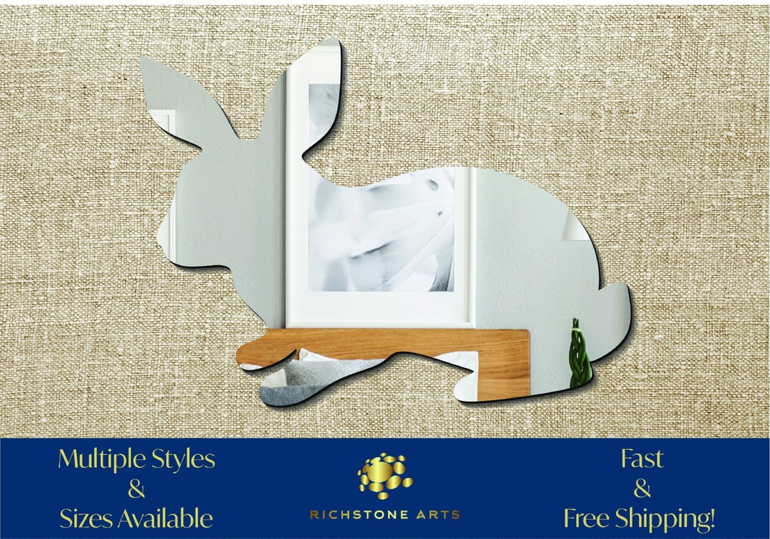 Decorative Rabbit Shaped Acrylic Mirror | Many Shapes Available - Etsy