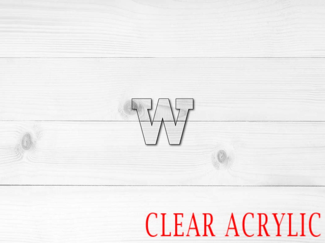 Lower Letter W Shape, Clear Acrylic Craft Blank, Colored Acrylic Blank ...