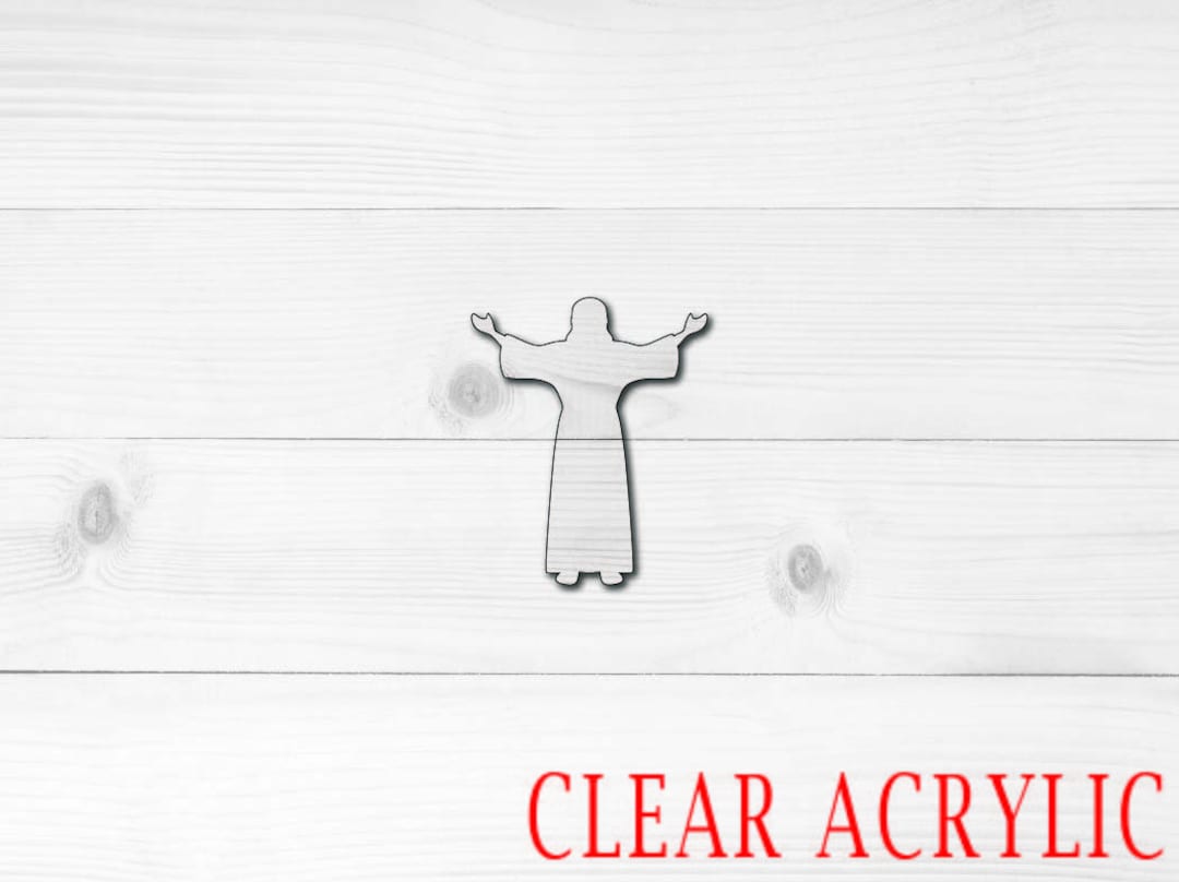 Jesus Shape, Clear Acrylic Craft Blank, Colored Acrylic Blank - Etsy