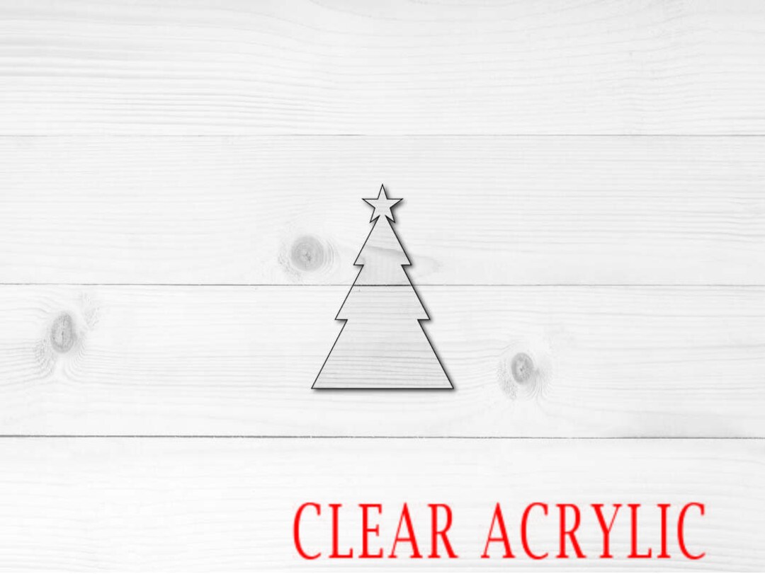 Triangle Christmas Tree Shape, Clear Acrylic Craft Blank, Colored ...