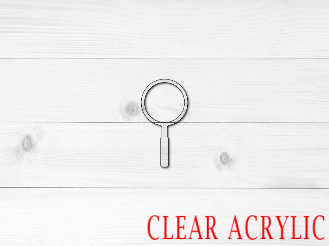 Magnifying Glass Shape, Clear Acrylic Craft Blank, Colored Acrylic ...