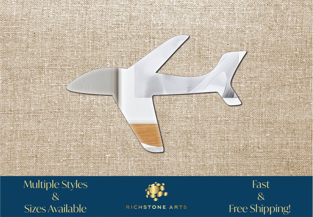 Decorative Airplane Shaped Acrylic Mirror | Many Shapes Available - Etsy