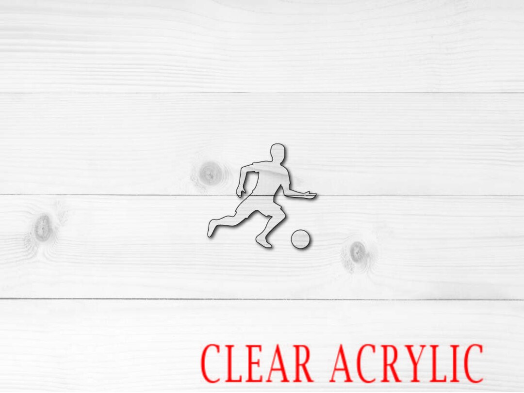 Soccer Player Shape, Clear Acrylic Craft Blank, Colored Acrylic Blank ...