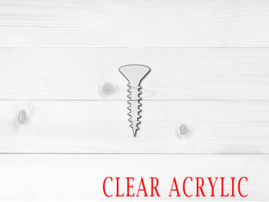 Screw Shape, Clear Acrylic Craft Blank, Colored Acrylic Blank - Etsy