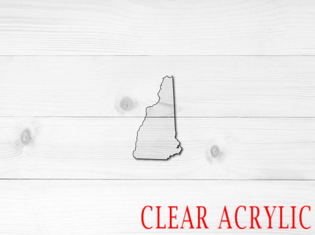 New Hampshire Shape, Clear Acrylic Craft Blank, Colored Acrylic Blank ...