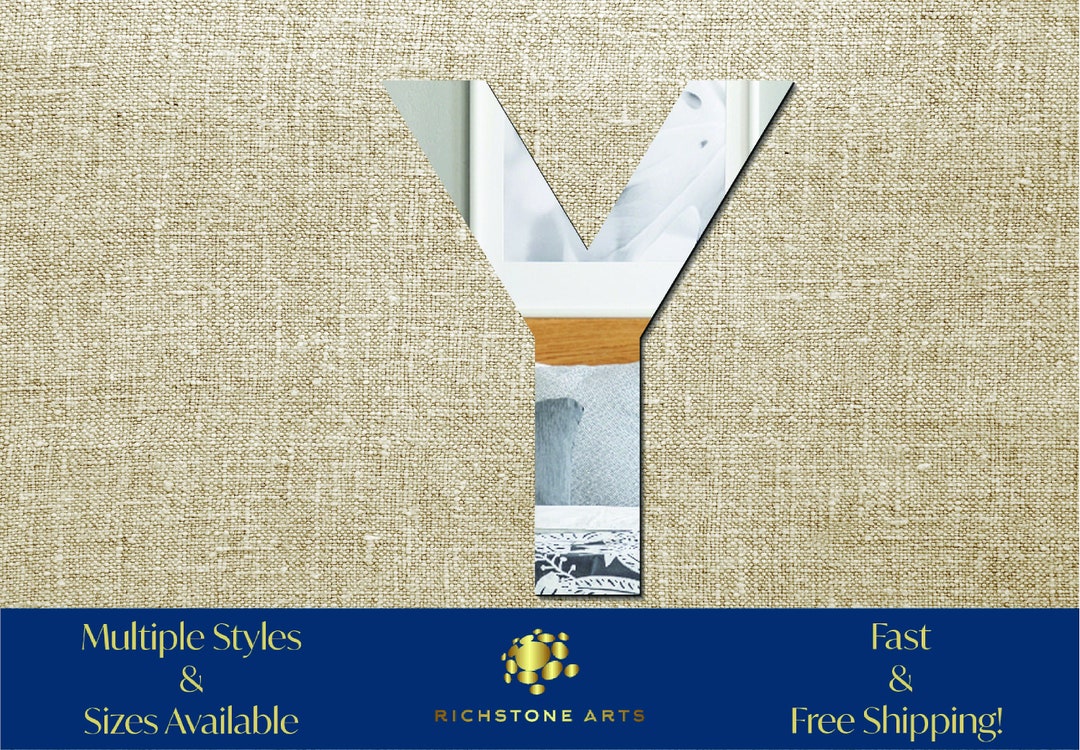 Decorative Letter Y Shaped Acrylic Mirror | Many Shapes Available - Etsy