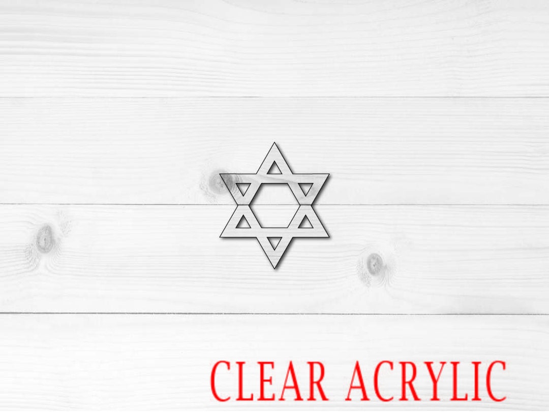 Star of David Shape, Clear Acrylic Craft Blank, Colored Acrylic Blank - Etsy