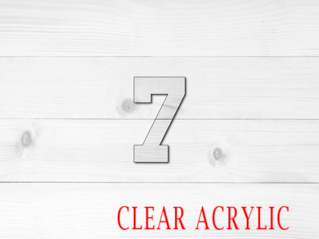 Number 7 Shape, Clear Acrylic Craft Blank, Colored Acrylic Blank - Etsy