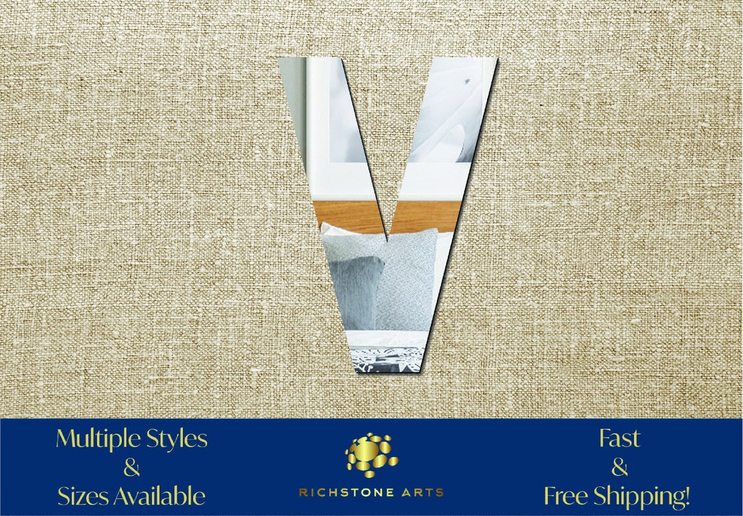 Decorative Letter V Shaped Acrylic Mirror | Many Shapes Available - Etsy