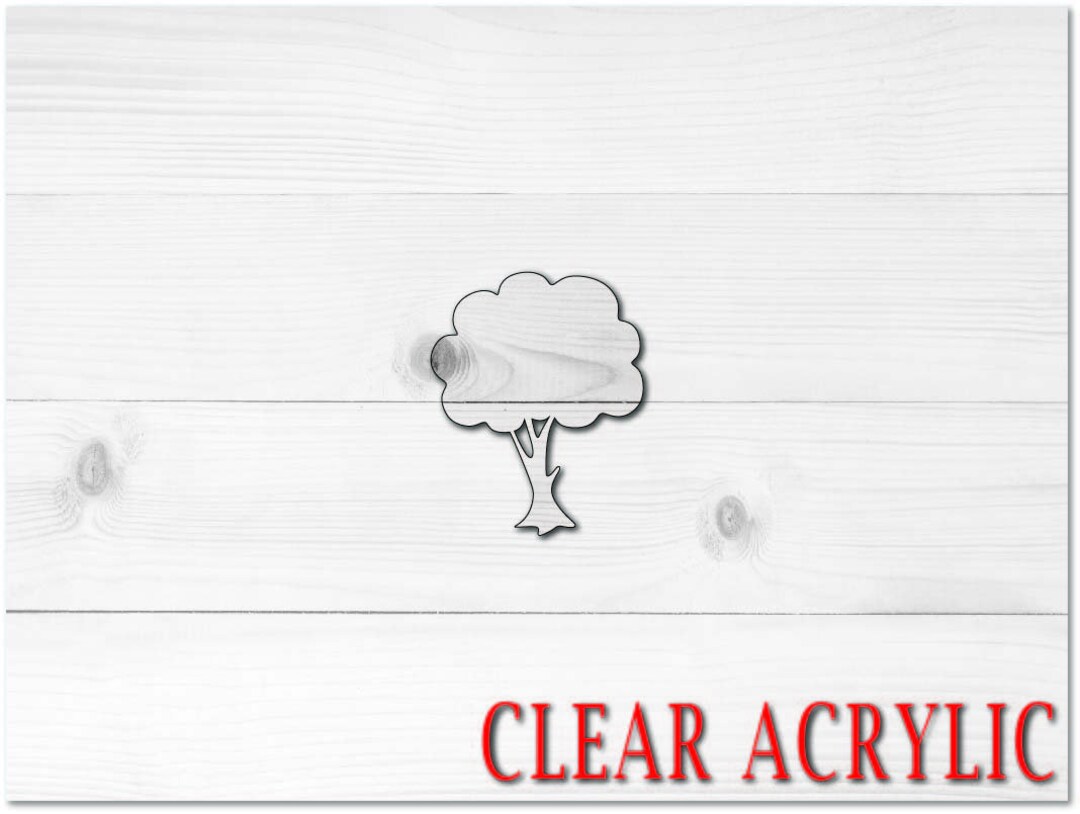 Apple Tree Acrylic Shape, Clear Acrylic Craft Blank, Colored Acrylic ...