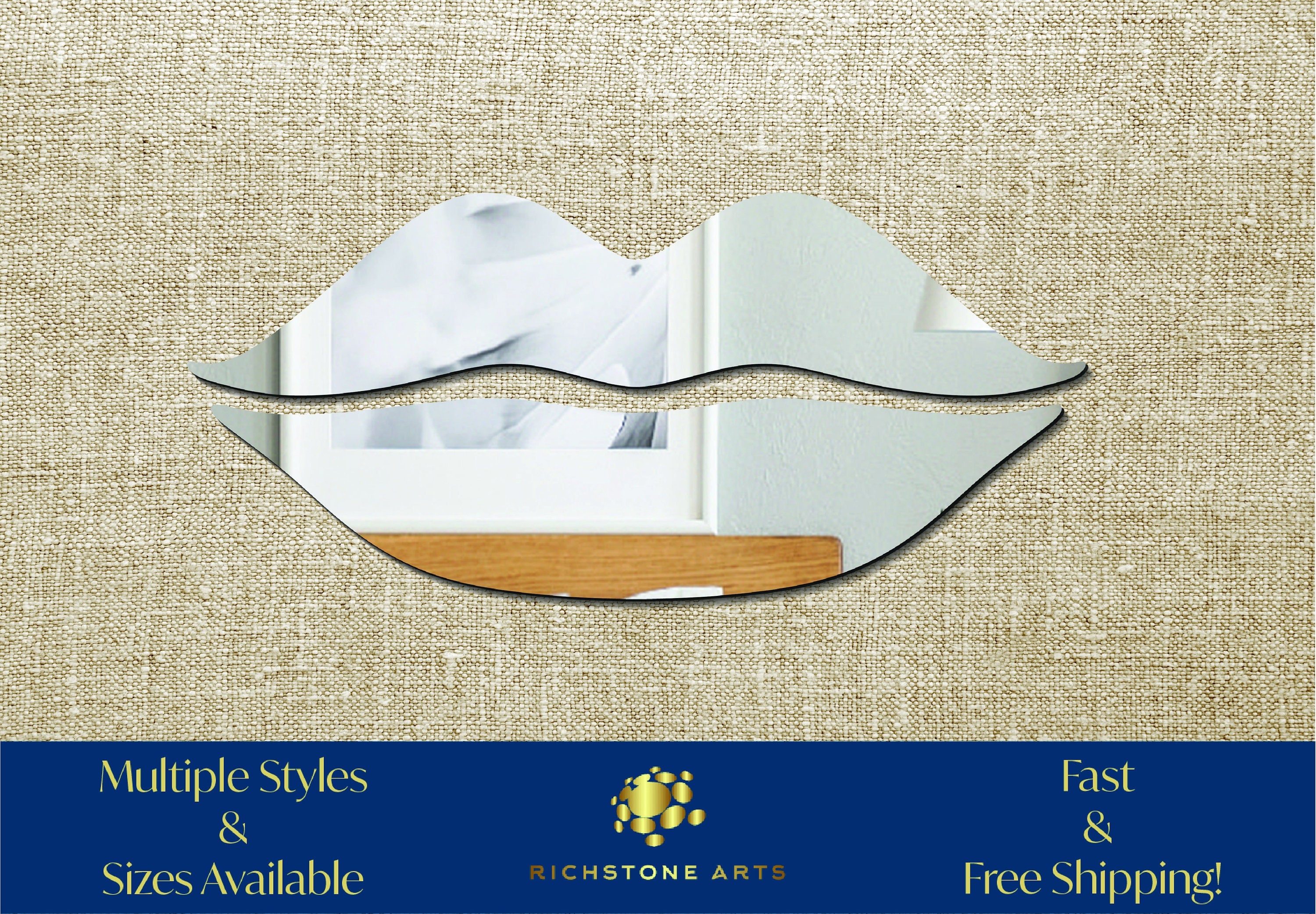 Decorative Lips Shaped Acrylic Mirror | Many Shapes Available - Etsy
