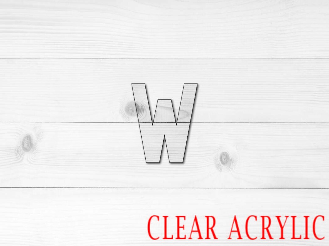Letter W Shape, Clear Acrylic Craft Blank, Colored Acrylic Blank - Etsy
