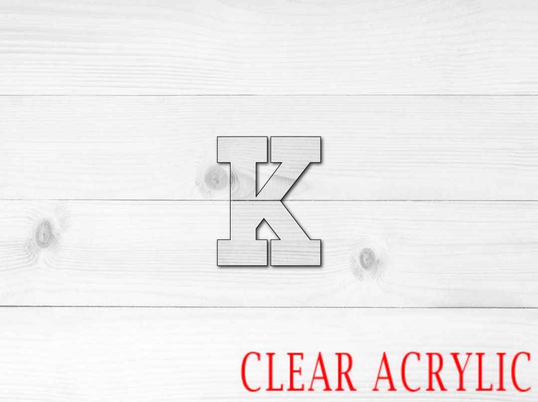 Letter K Shape, Clear Acrylic Craft Blank, Colored Acrylic Blank - Etsy
