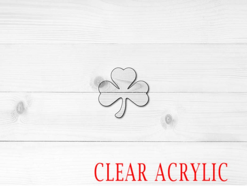 Shamrock Shape Clear Acrylic Craft Blank DIY Acrylic Blank - Etsy
