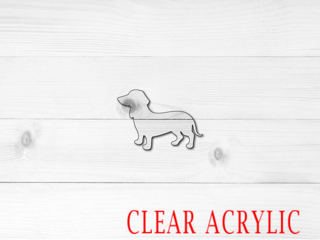 Weiner Dog Shape, Clear Acrylic Craft Blank, Colored Acrylic Blank - Etsy