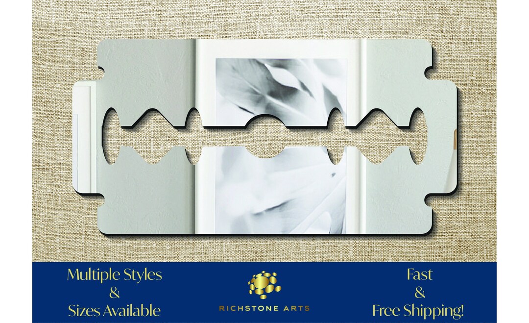 Decorative Razorblade Shaped Acrylic Mirror | Many Shapes Available - Etsy