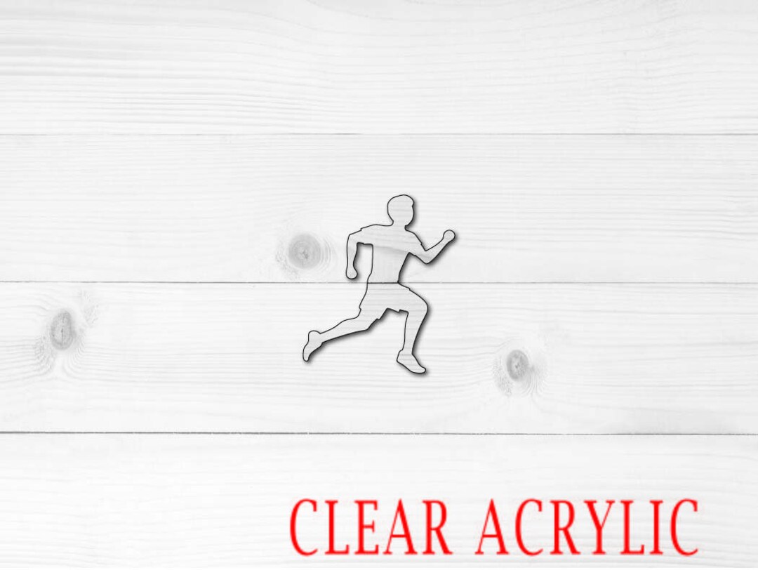 Running Man Shape, Clear Acrylic Craft Blank, Colored Acrylic Blank - Etsy
