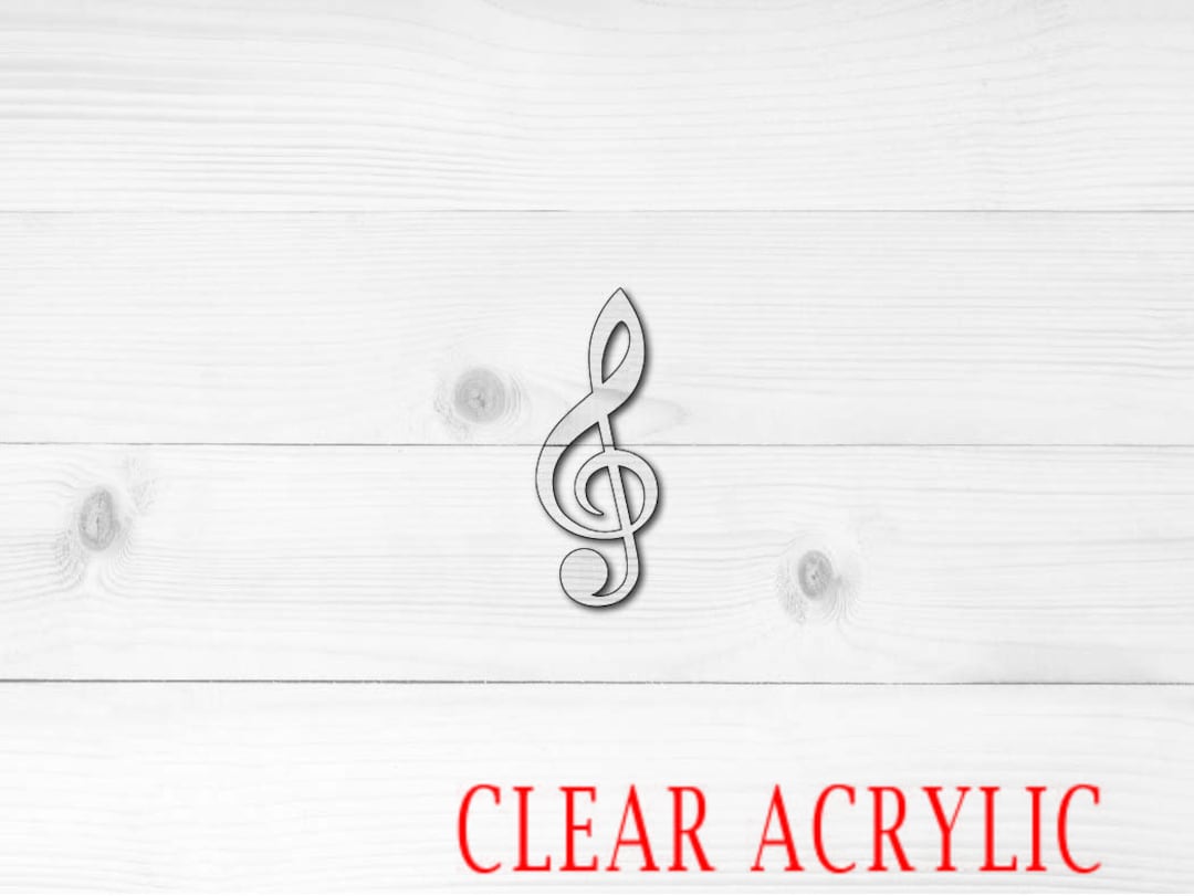 Treble Clef Shape, Clear Acrylic Craft Blank, Colored Acrylic Blank - Etsy