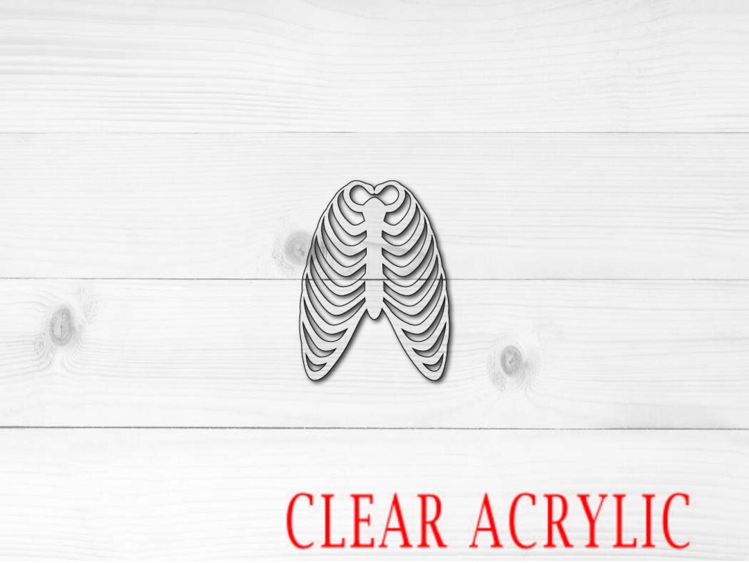 Ribcage Shape, Clear Acrylic Craft Blank, Colored Acrylic Blank - Etsy
