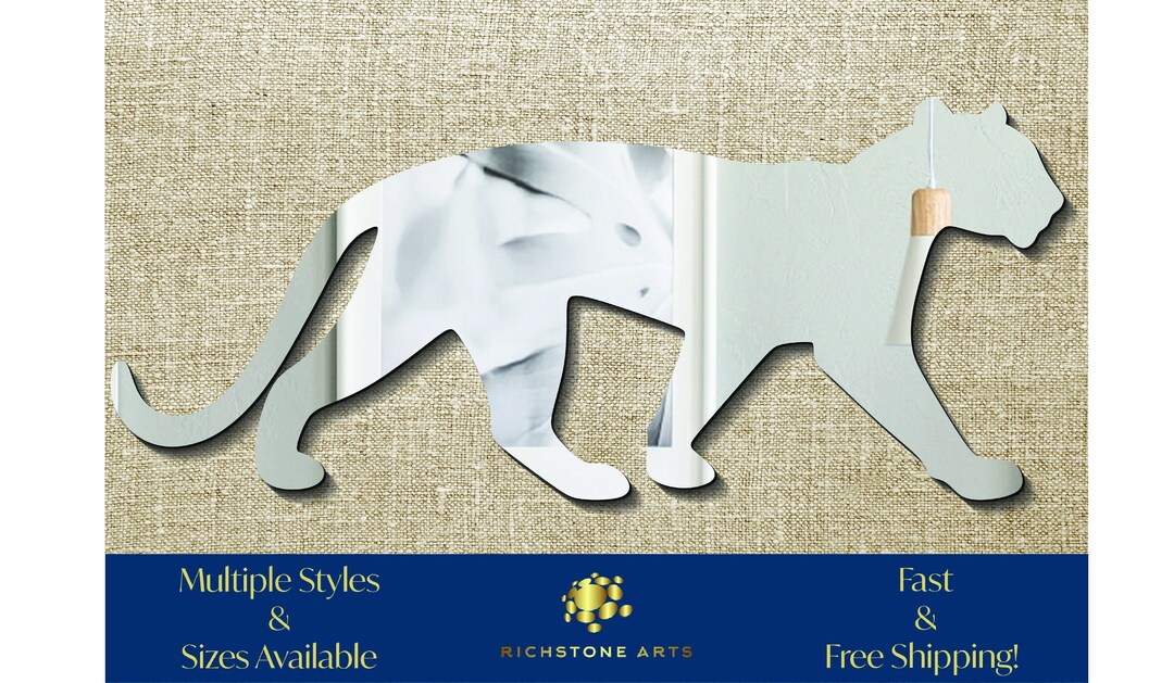 Decorative Panther Shaped Acrylic Mirror | Many Shapes Available - Etsy