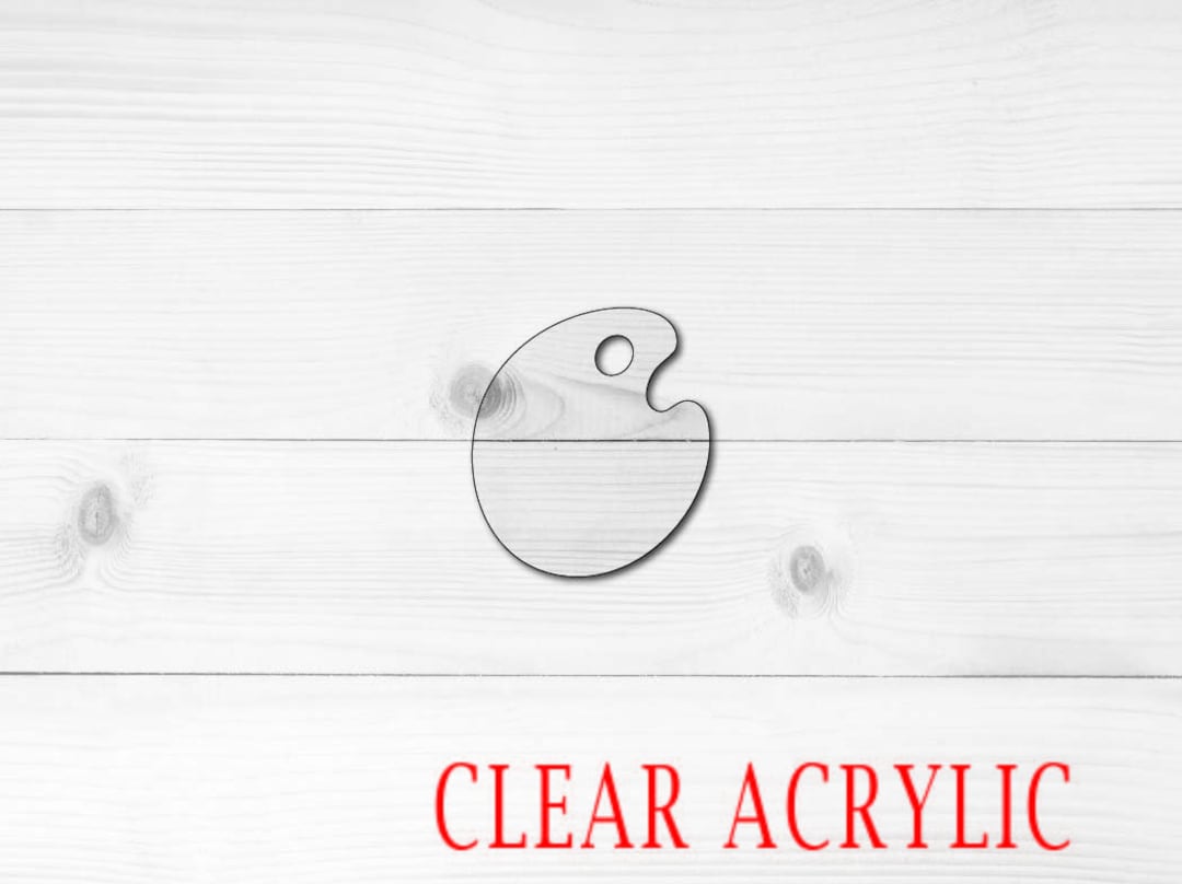 Paint Palette Shape, Clear Acrylic Craft Blank, Colored Acrylic Blank ...