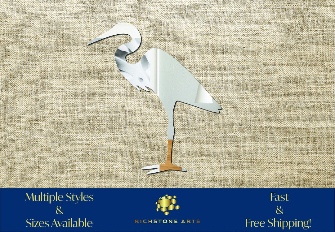 Decorative Egret Shaped Acrylic Mirror | Many Shapes Available - Etsy