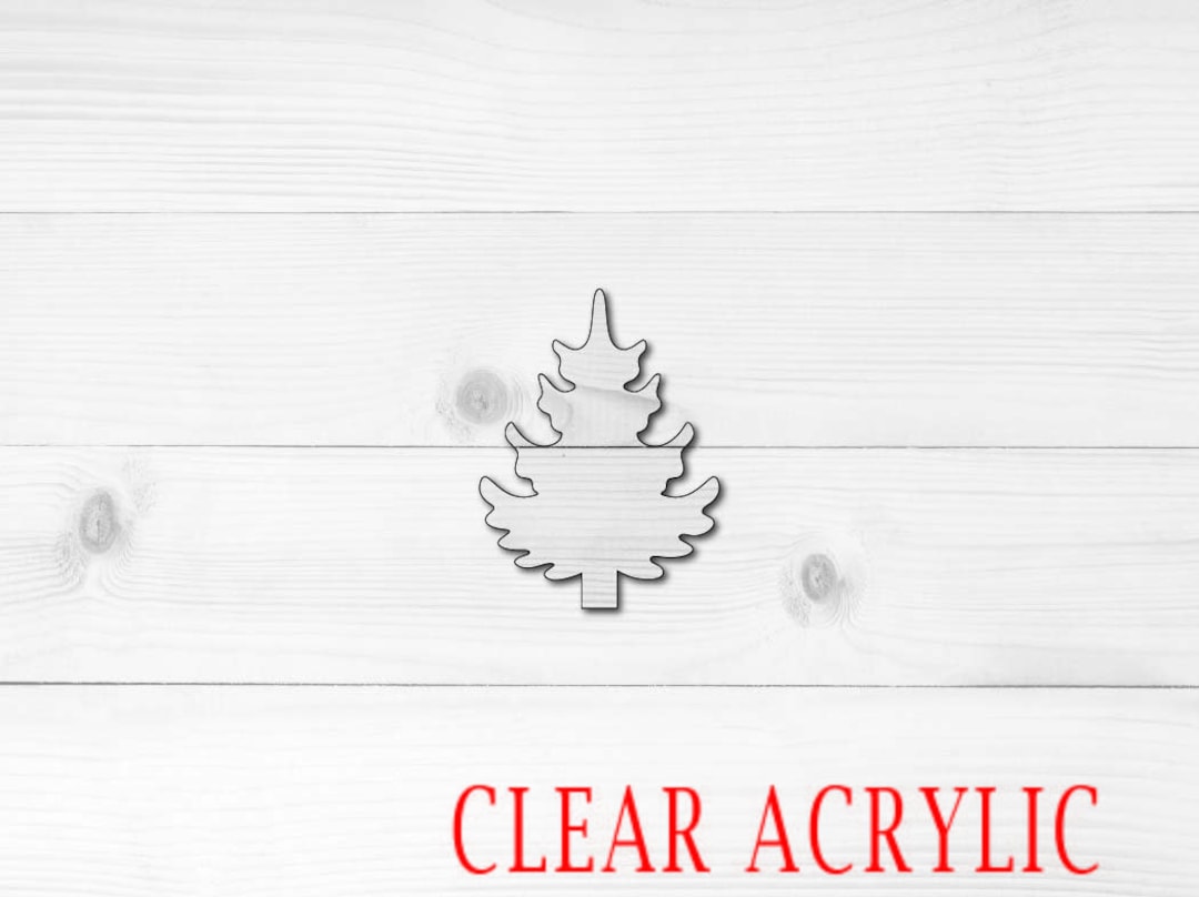 Pine Tree Shape, Clear Acrylic Craft Blank, Colored Acrylic Blank - Etsy