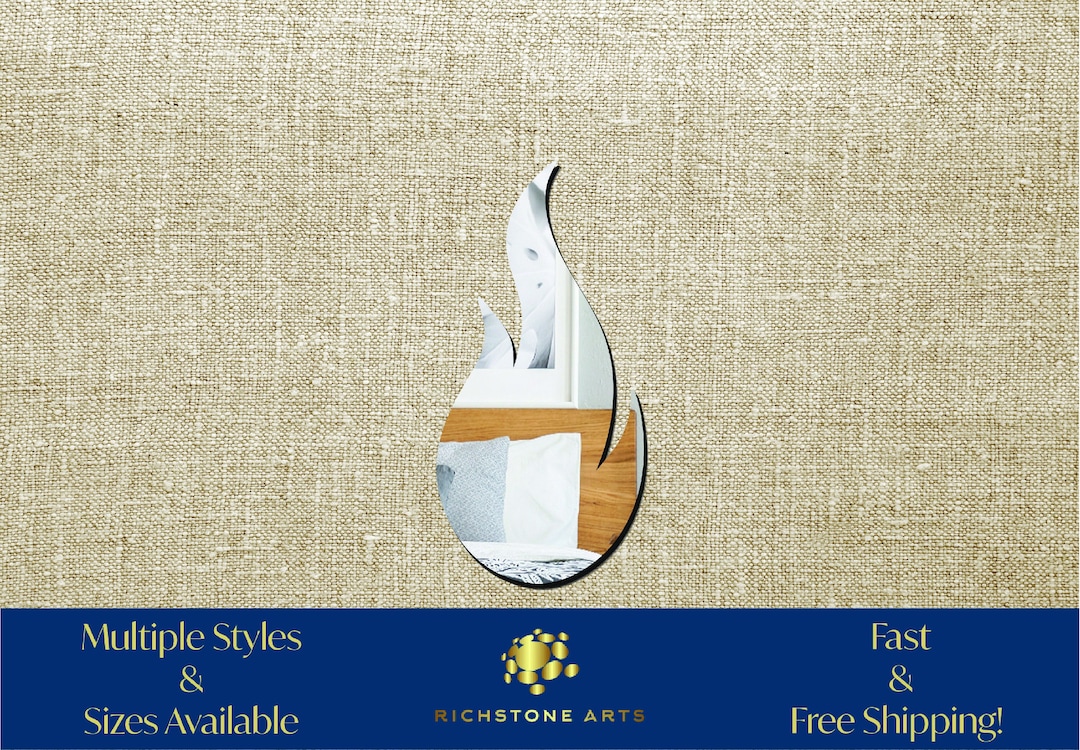 Decorative Flame Shaped Acrylic Mirror | Many Shapes Available - Etsy