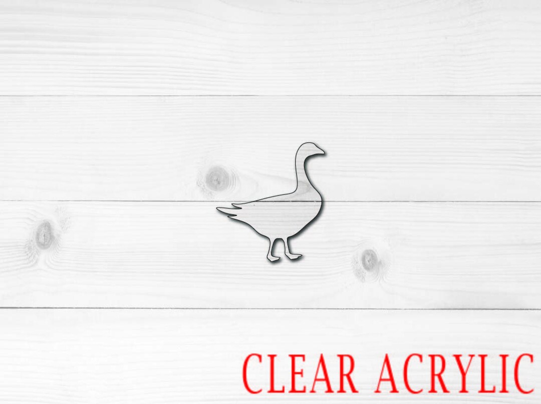 Goose Shape, Clear Acrylic Craft Blank, Colored Acrylic Blank - Etsy