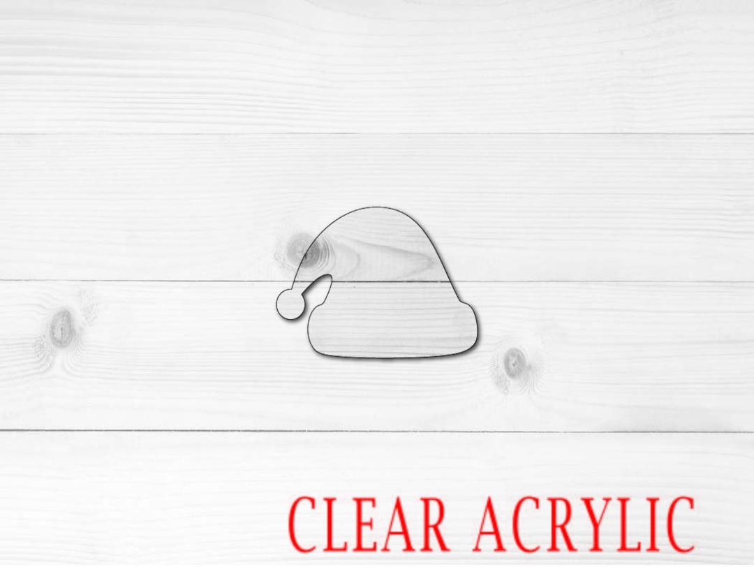 Santa Hat Shape, Clear Acrylic Craft Blank, Colored Acrylic Blank - Etsy